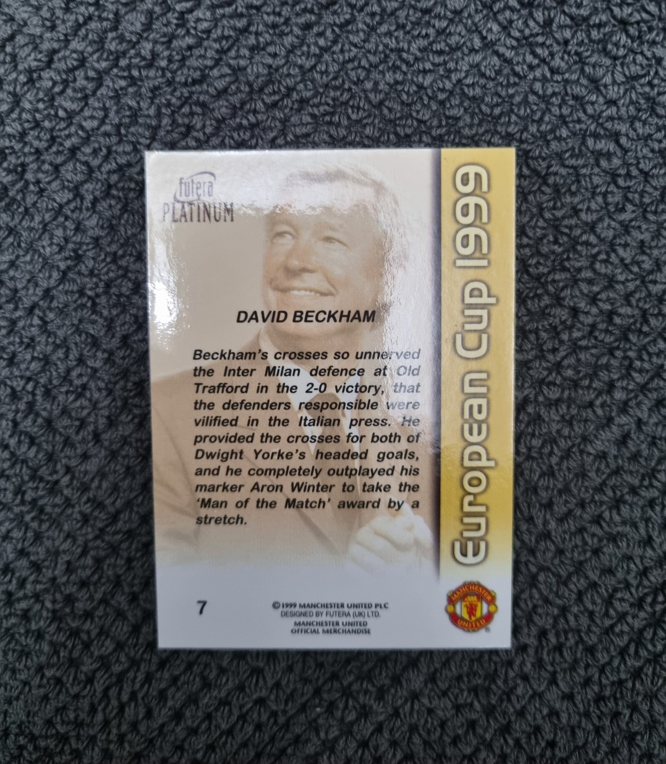 DAVID BECKHAM MAN UTD TRADING CARD – Elite Autographs